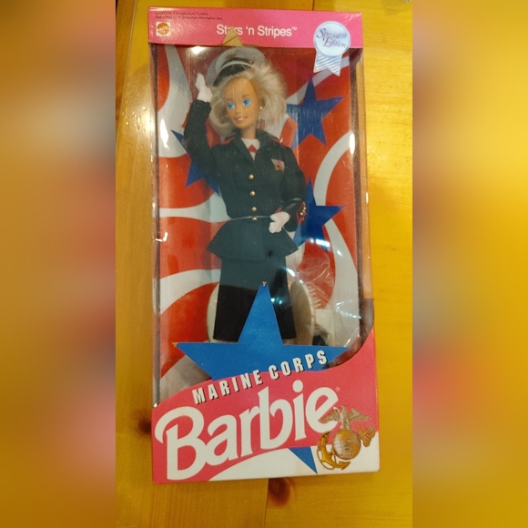 Barbie | Toys | Special Edition Marine Corps Blonde Barbie 991 Mattel ...